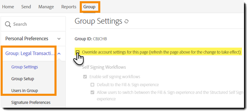Configuring the Adobe Acrobat Sign environment
